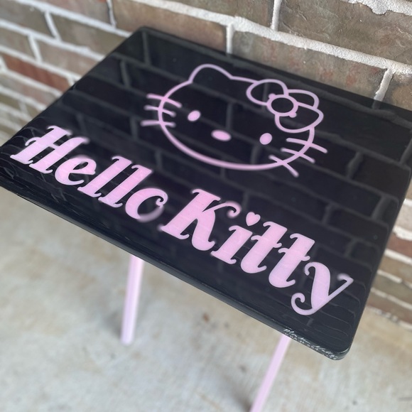 Other | Hello Kitty Black And Pink Table | Poshmark